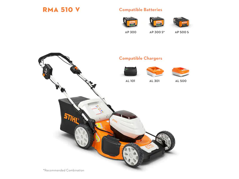 Stihl RMA 510 V 21 in. Self-Propelled w/ AP 300 Battery & AL 301 ...