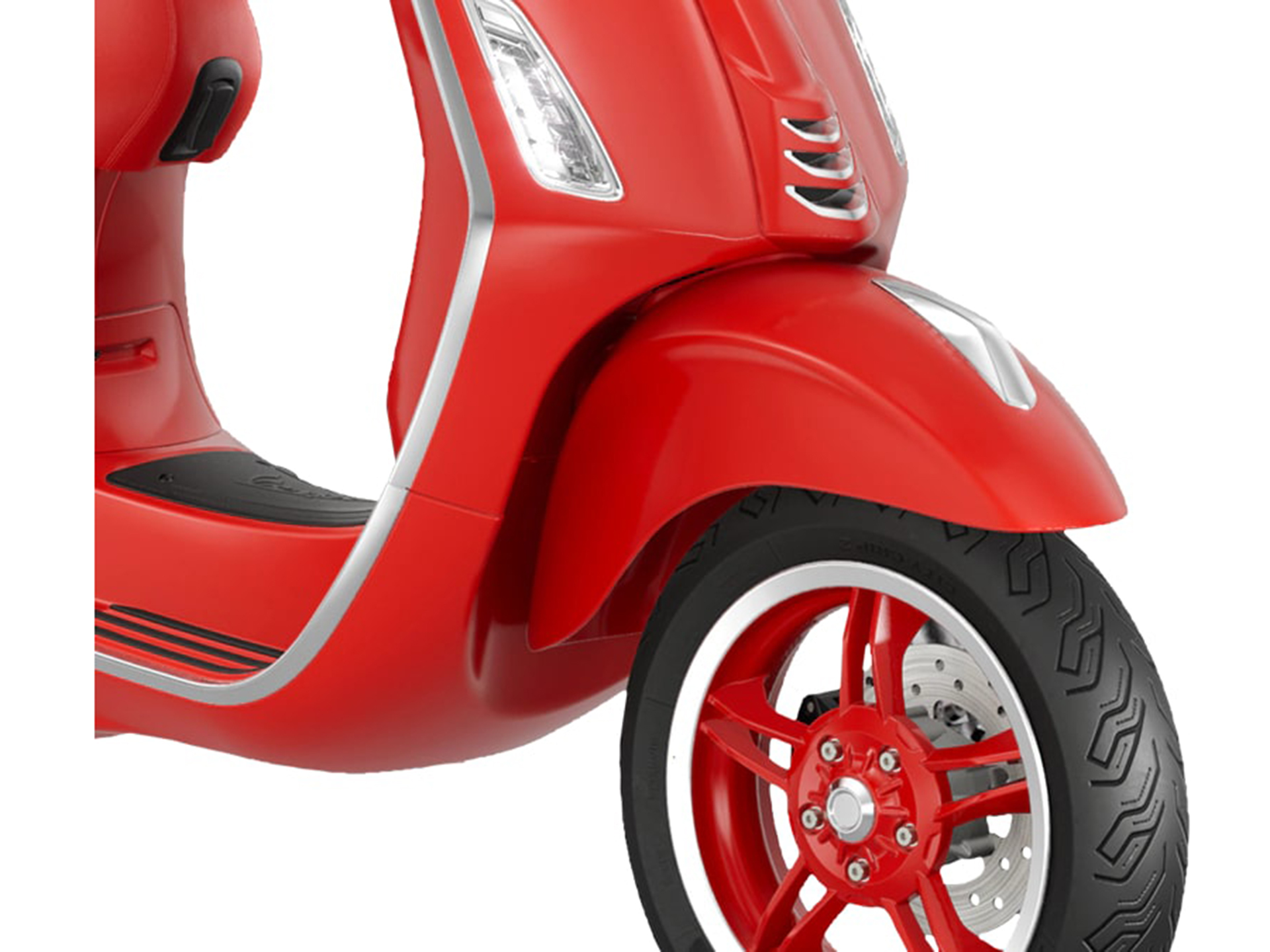 vespa scooter matte red